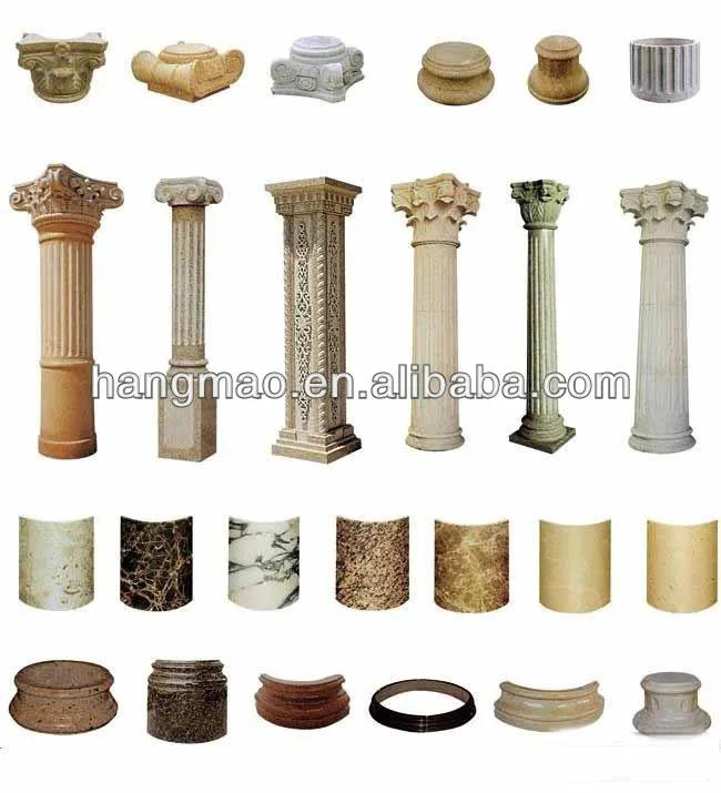 Ornamental White Marble Stone Statue Pillar Design - Buy Stone Statue ...