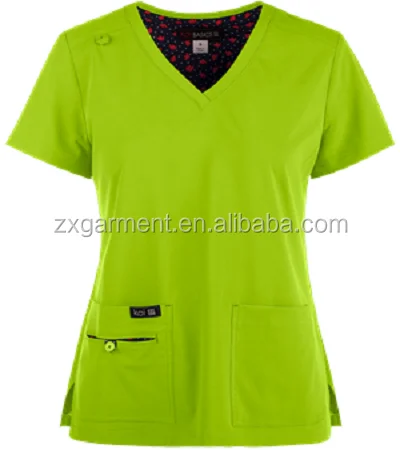 Apple Green V-neck Scrub Top - Buy Apple Green V-neck Scrub Top,Apple ...