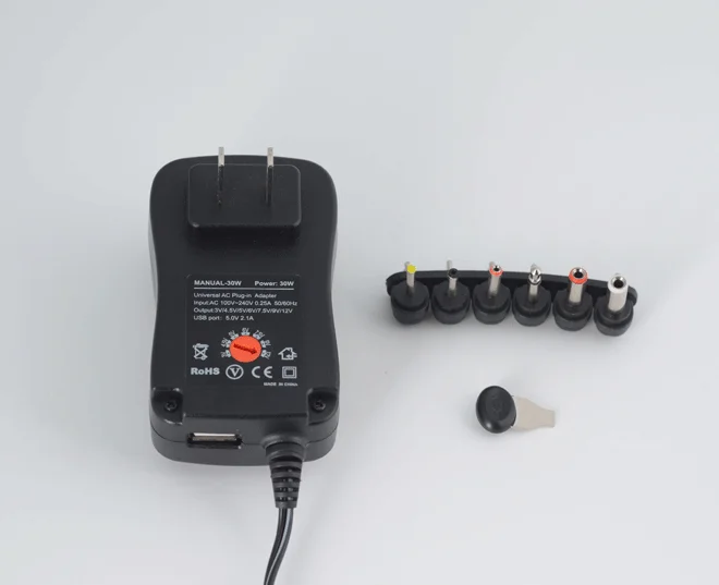 Multi Voltage Adjustable Ac Adapter 3v 4.5v 5v 6v 7.5v 9v 12v With 5v 2 ...