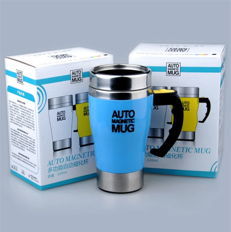 Auto Magnetic Self Stirring Stainless Steel Mug Custom logo With Lids ...