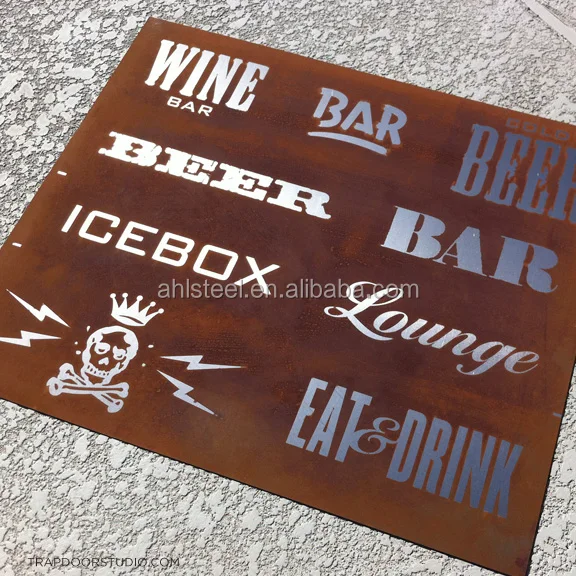 Laser Cut Corten Steel Signs - Unique Decorative Letters