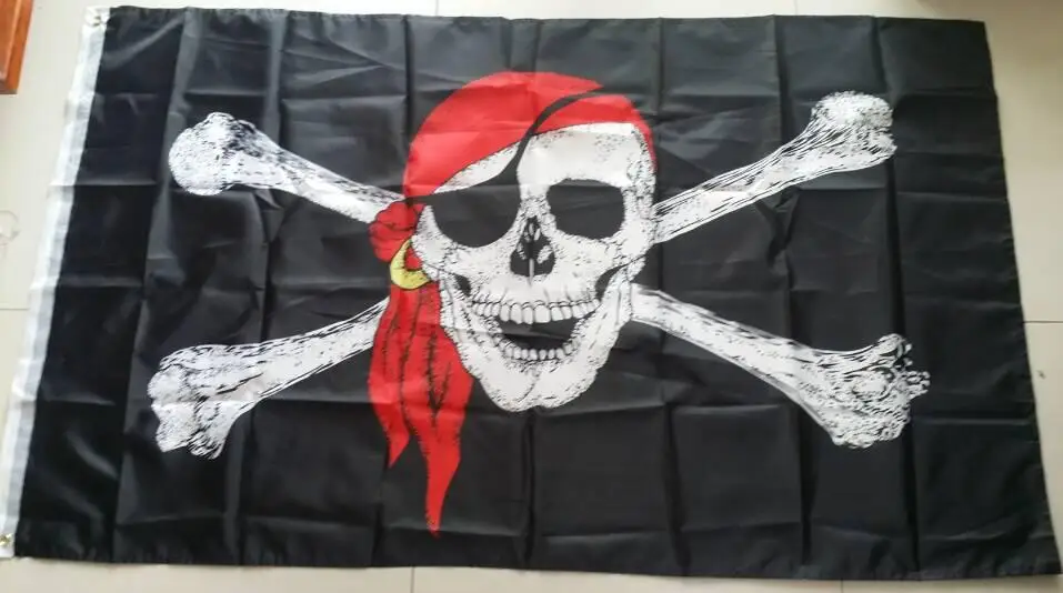 Custom Triple 3 Skulls Pirate 3x5 Polyester Flag - Buy 3 Skulls Pirate ...