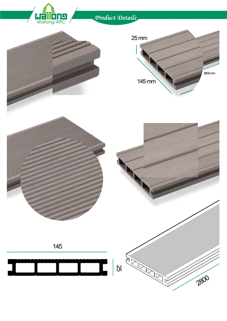 Damp Proof No Warp Long Lasting Wps Wood Decking - Buy Faux Wood ...