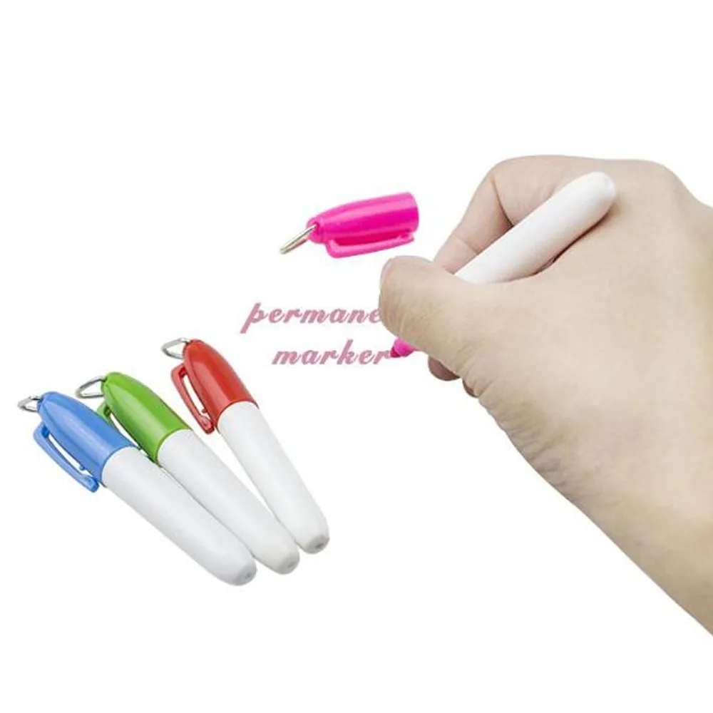 Mini Permanent Markers with Golf Keychain Clips - 50pcs