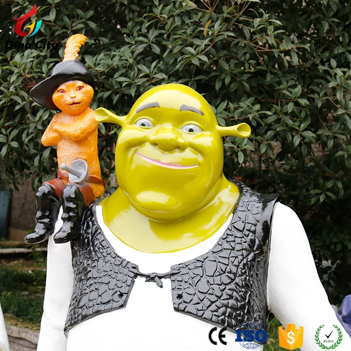 High Evaluation Emulational Shrek Statues for Outdoor Equipment