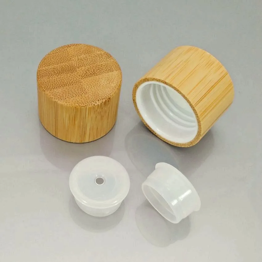 Bamboo Packaging 24 Mm Wooden Bottle Cap 24/410 Wooden Cap Bamboo Screw ...