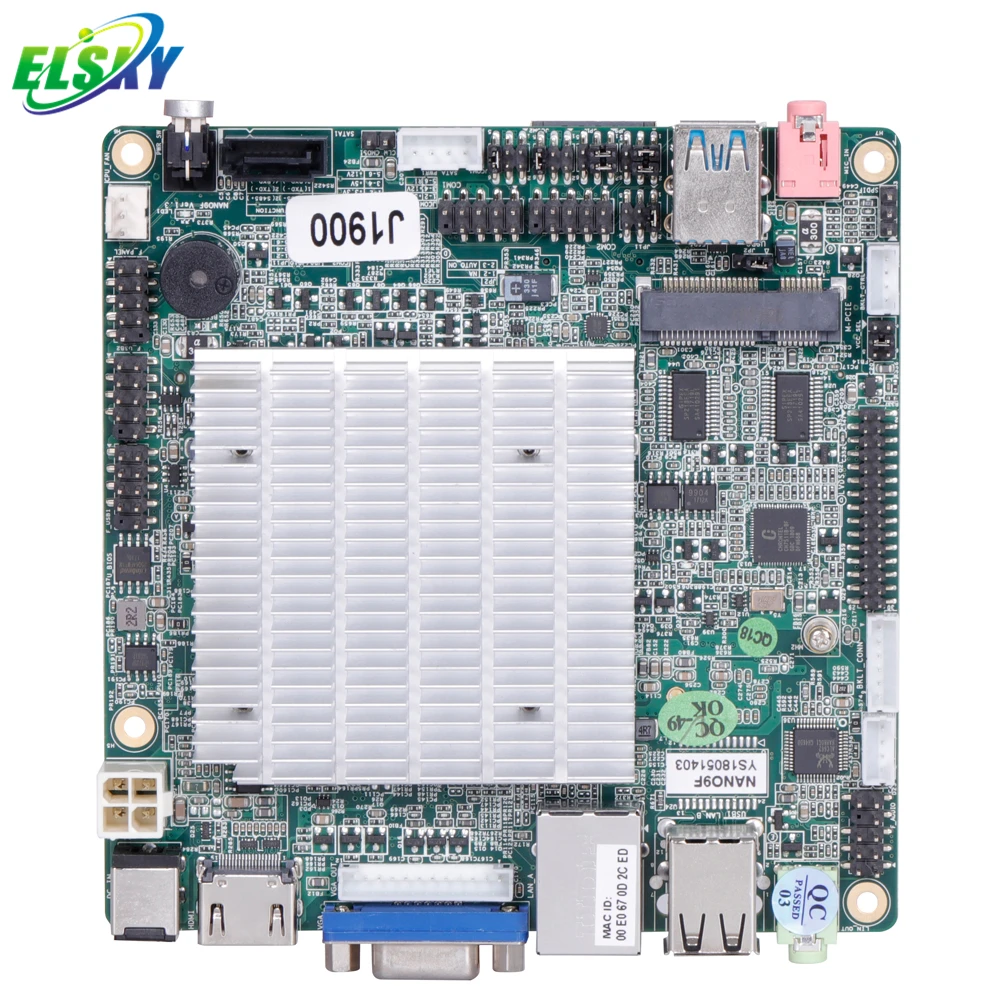 Cheap Elsky Dc 12v Power Supply Fanless J1900 Quad Core 2.0ghz Nano-itx Motherboard With 1000m ...
