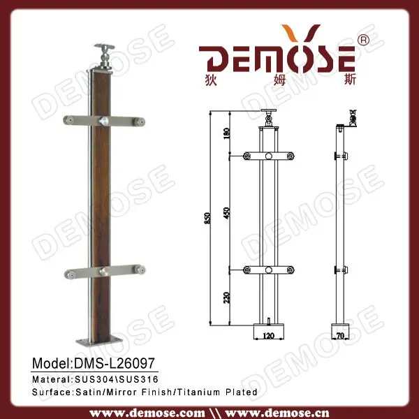 Elegant Steel Wood Baluster/pole/vertical For Railing - Buy Stainless ...
