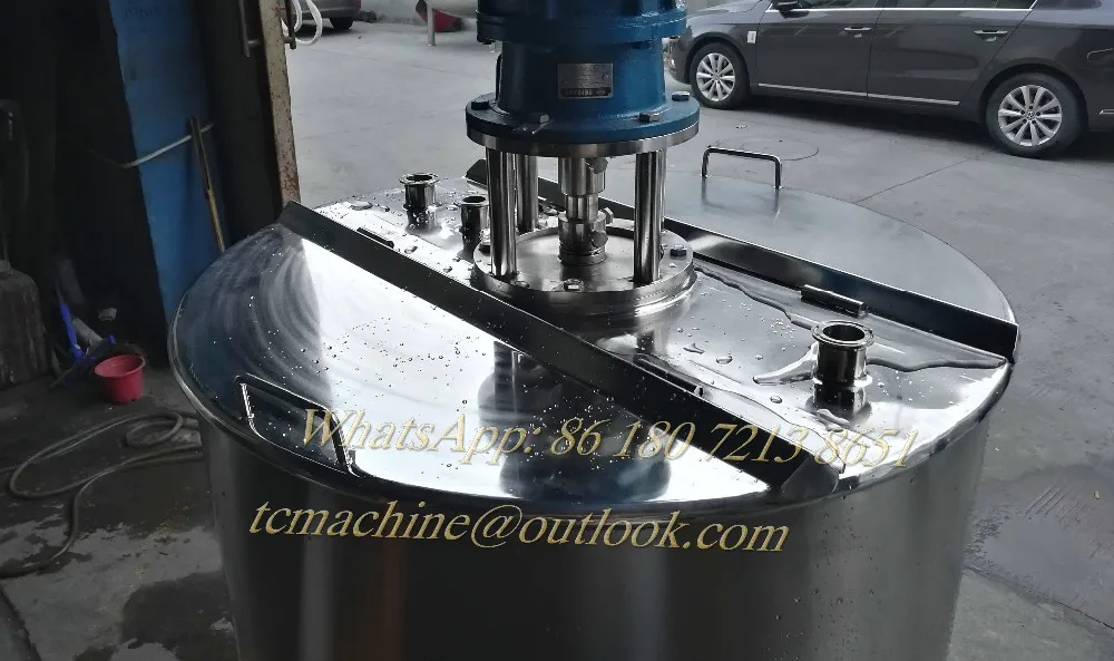 500L High Speed Mixing tank Variable Speed Mixer for Cream Sauce Liquid ...