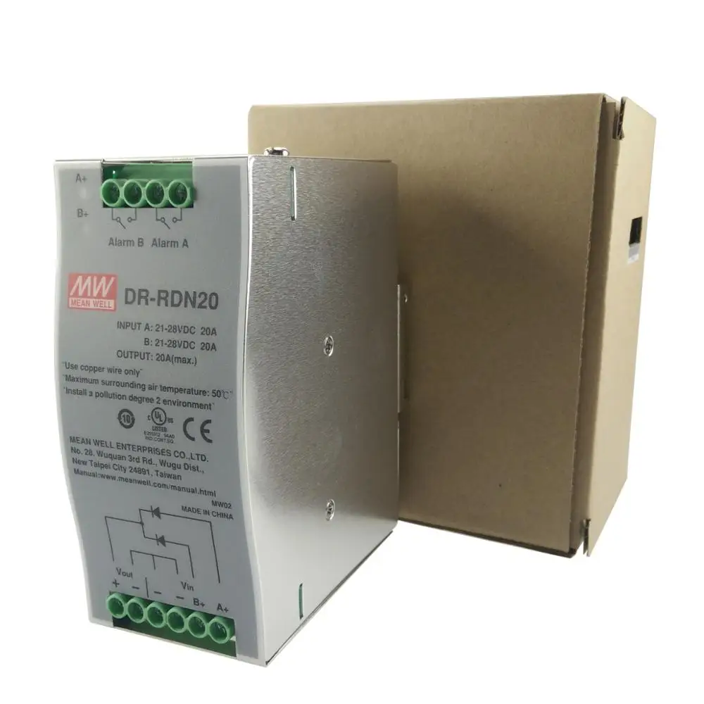 Mean Well 20a Power Supply Redundancy Module For 24vdc Power System ...