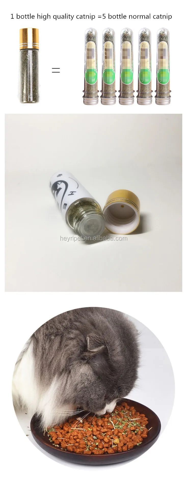 Heyri Pet Hot Selling Fresh Dry Catnip Organic Nature Bottle Catnip for ...