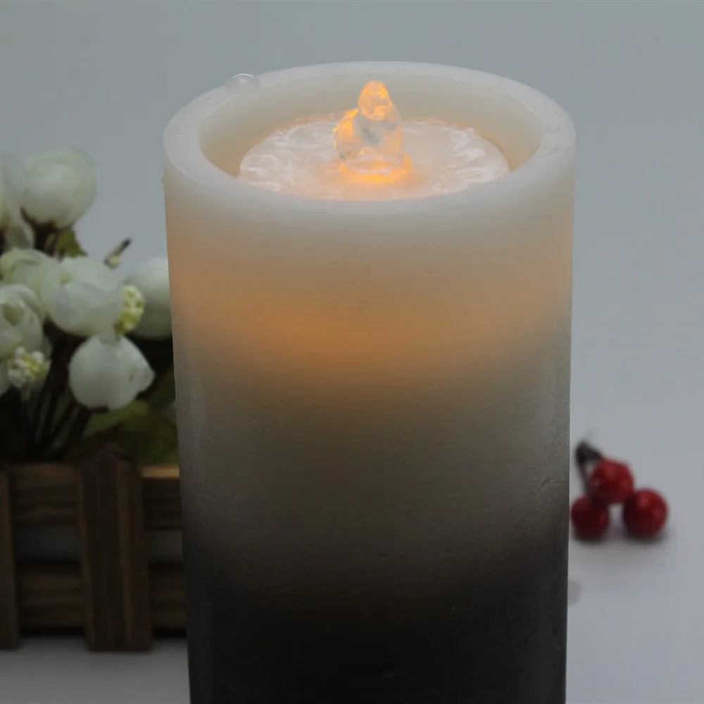 Wholesale Indoor Garden Battery Operated LED Water Fountain Candle