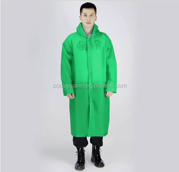 High Quality Rain Coat Poncho Customized Logo Printed Long Reusable Pla Pvc Eva Pu Pe Waterproof ...