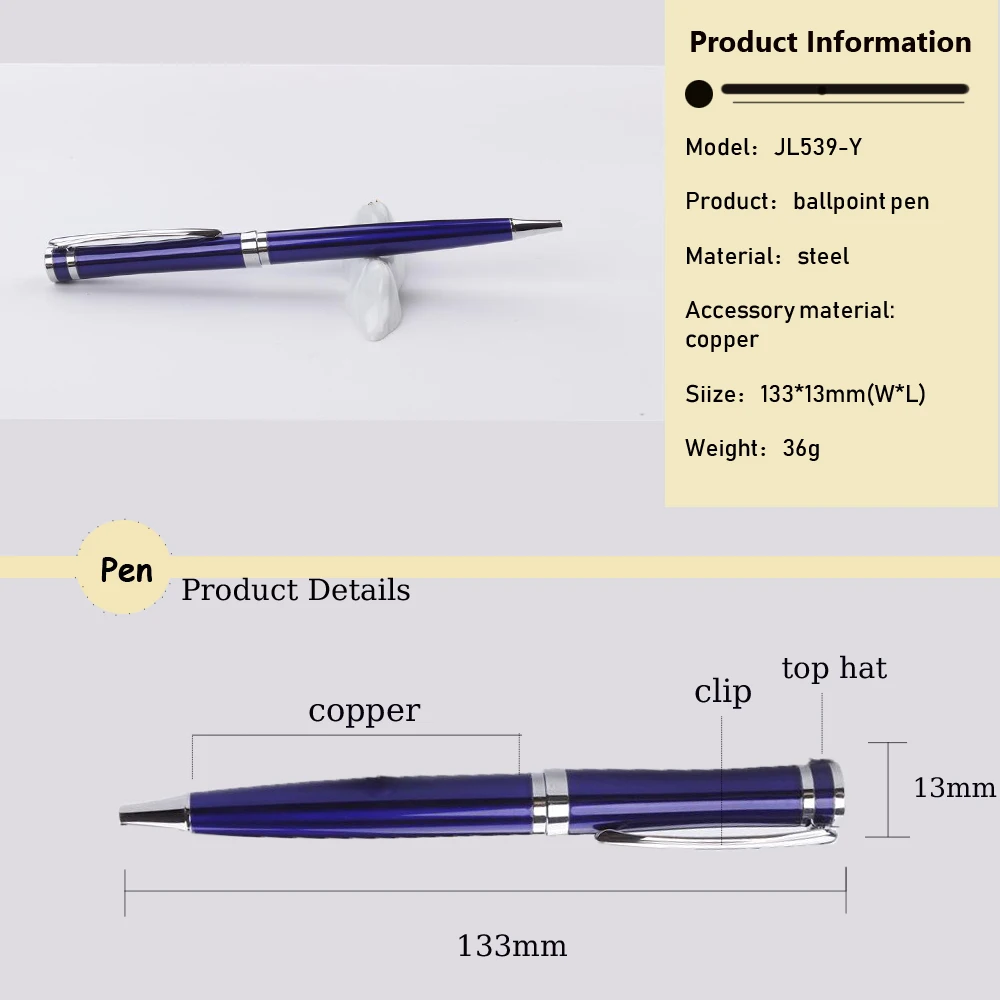 Luxury Ball Point Pen Specifications And Unique Wholesale Blue Metal ...