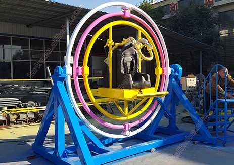 Human Gyroscope Ride - Fun Outdoor Amusement Park Equipment