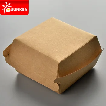 Cheap Plain Design Cardboard Paper Double Burger Box - Buy Cardboard ...