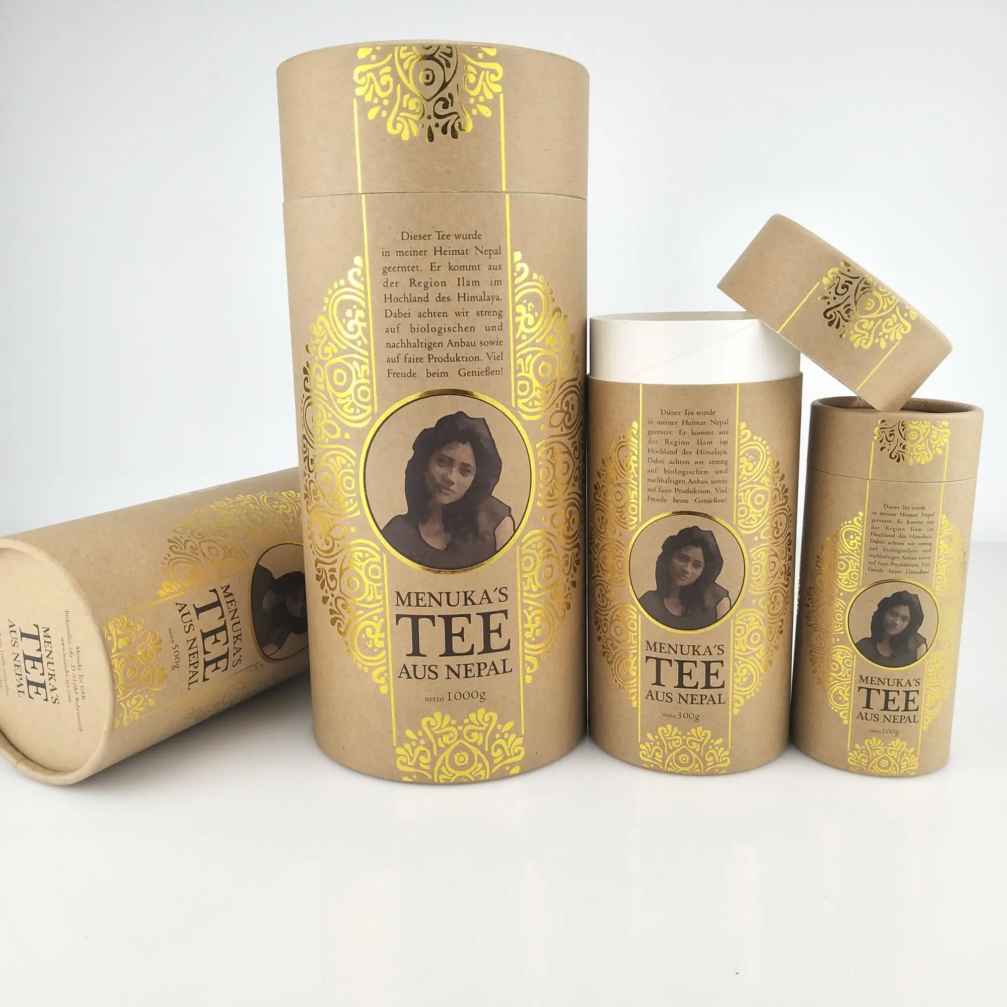 Eco Friendly Paper Cylinder Packaging Box For Tea Packaging - Buy Eco ...