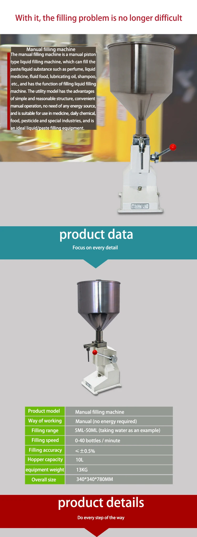 Manual Type Durable Perfume Bottle Filling And Capping Machine - Buy ...