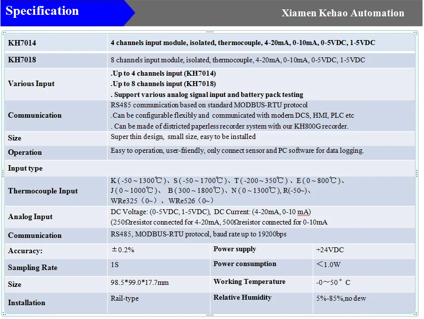 Isolated Universal Temperature Thermocouple 4-20ma Hmi/plc Analog Input ...