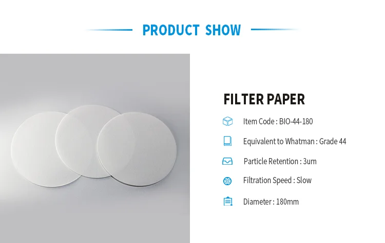 Disc 180mm Lab Quantitative Filter Paper With Various Pore Size - Buy ...