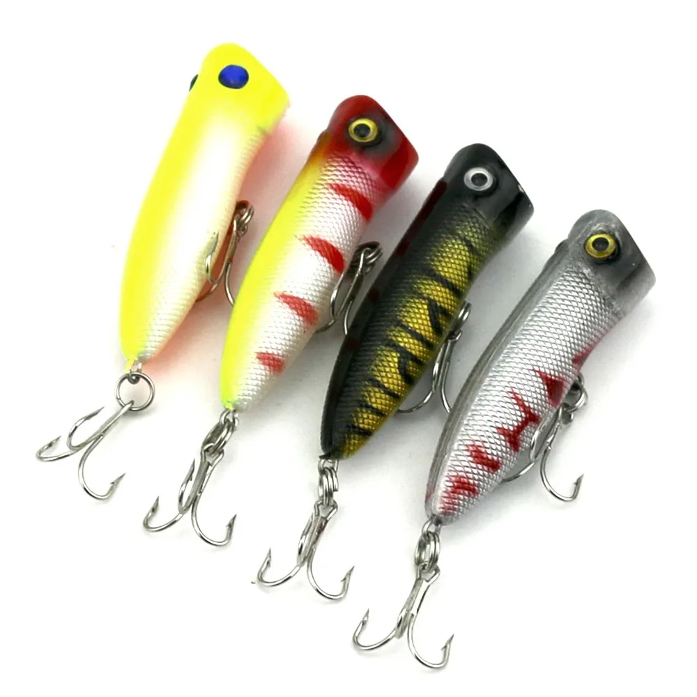 55mm Topwater Wobbler Small Mini Popper Lure Floating Saltwater Fishing ...