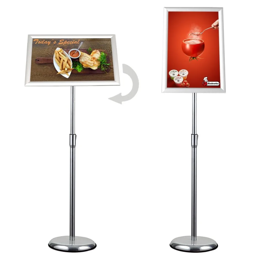 A3 A4 Floor Standing Party Adjustable Poster Display Snap Frame Sign Advertisement Holder Menu ...