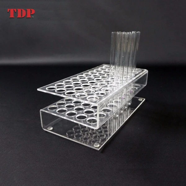 50 Holes Clear Acrylic Test Tube Display Rack/plastic Tube Stand Holder ...