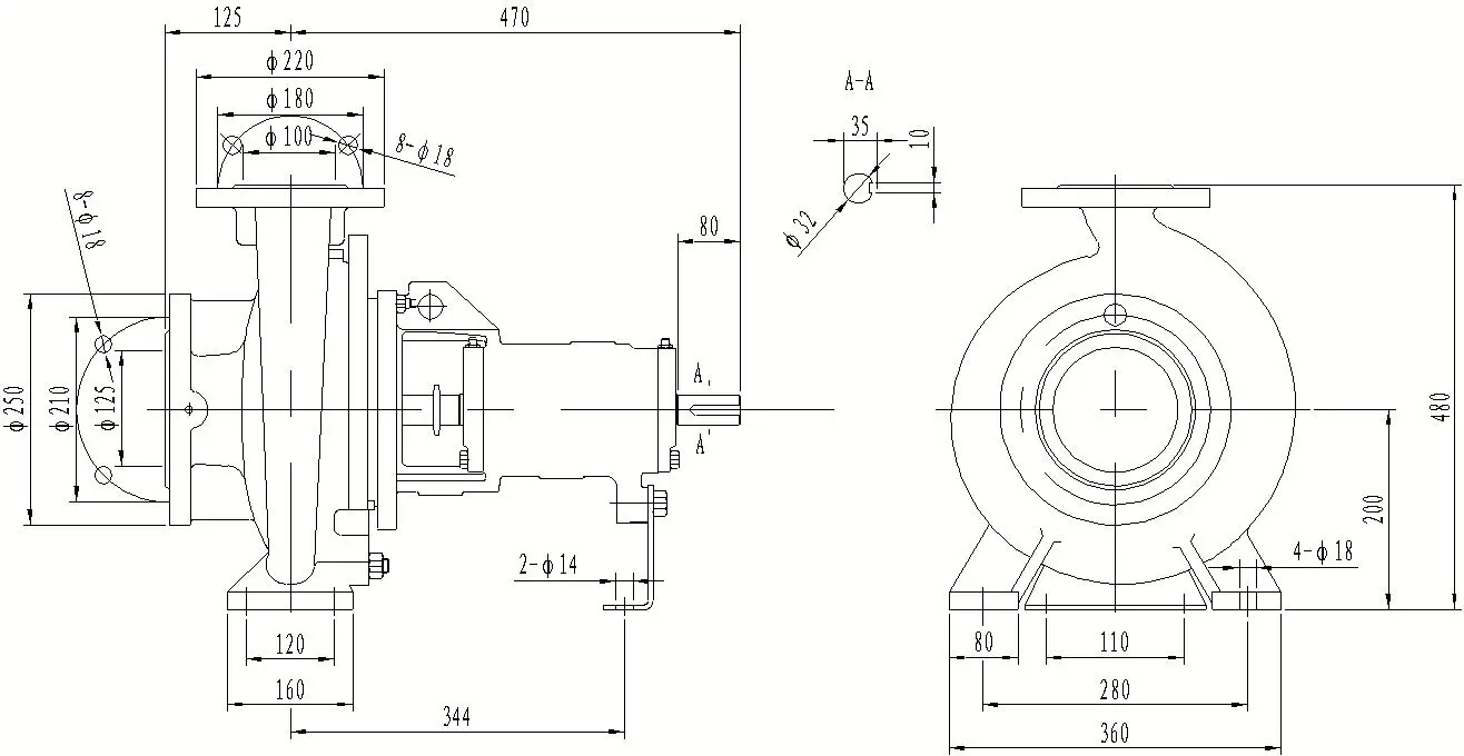 Industrial Stainless Steel End Suction Centrifugal Pump