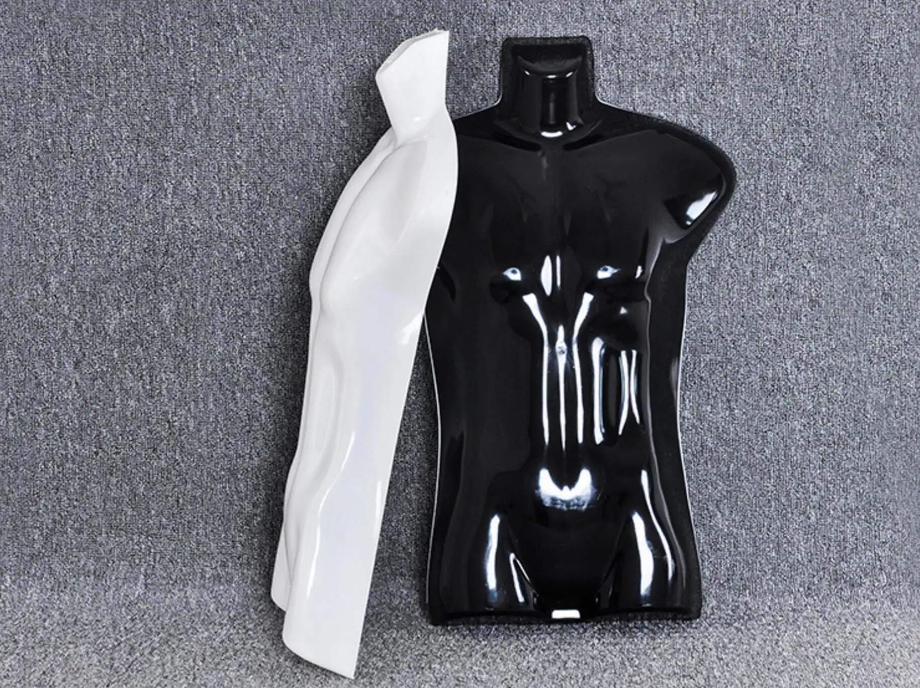 Metal Hook Plastic Half Body Male Mannequin Torso With Hanger - Buy ...