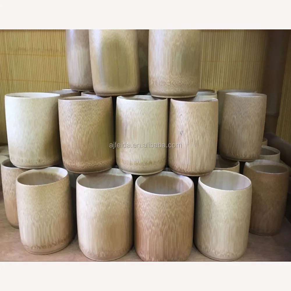Fd-natural Bamboo Storage Tube Bamboo Craft Stick Container Spices ...