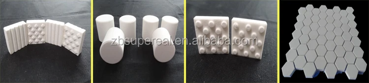 Alumina Ceramic Dimple Tile 19.5x19.5x6+1mm With Groove Back For ...