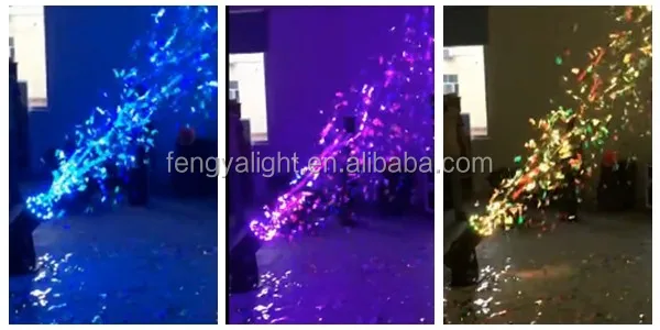 1500W LED Confetti Cannon Machine for Party & Wedding Effects