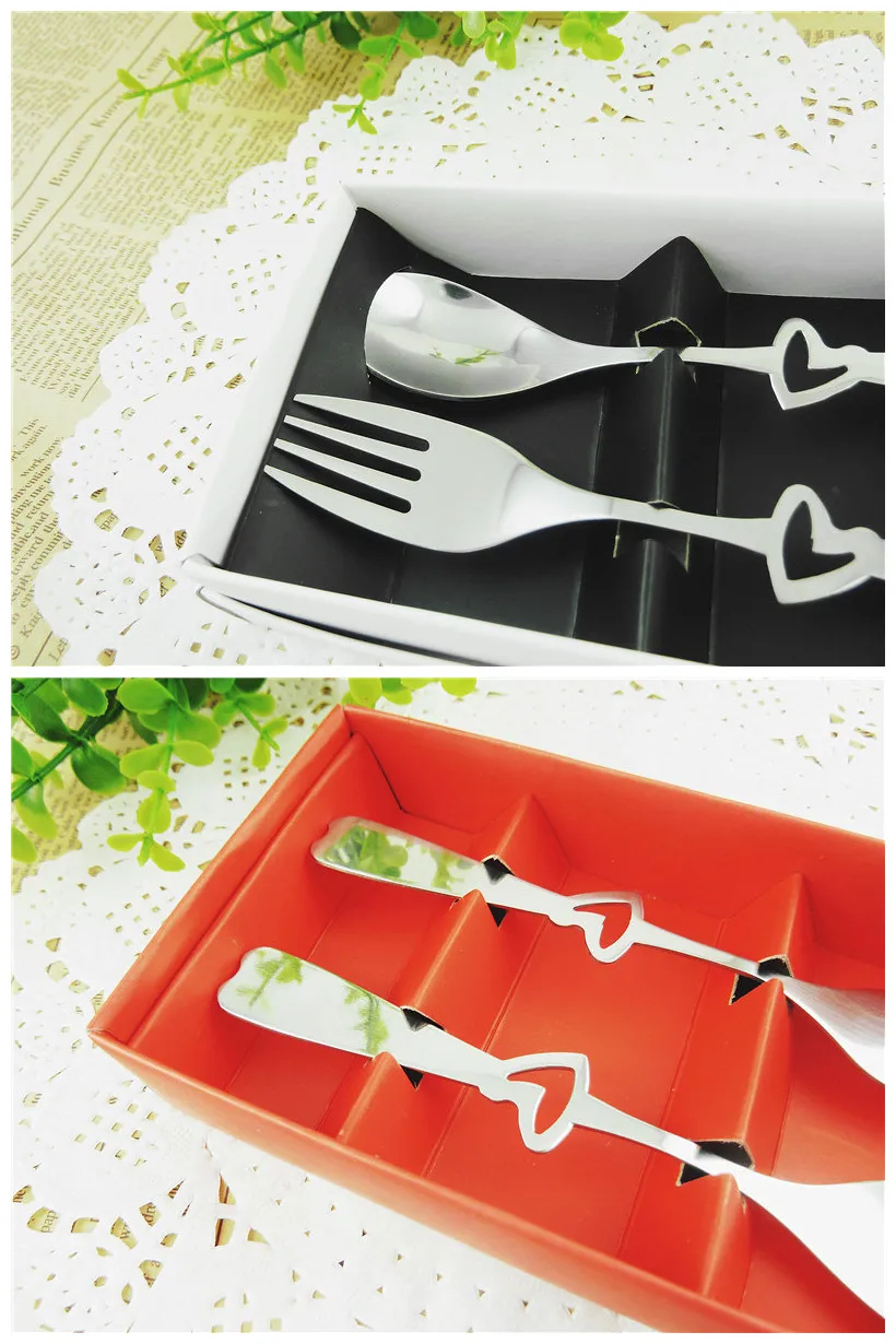Heart Cutlery Set - Elegant Stainless Steel Wedding Gift