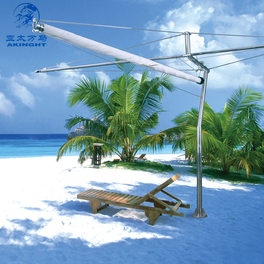 Swirling Retractable Sun Shading Beach Awning - Buy Retractable Sun ...