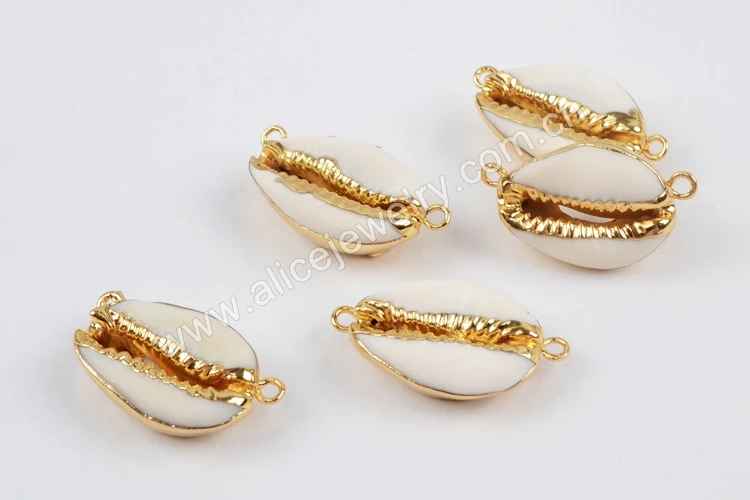 G1622 Latest Gold Dipped Cowrie Shell Necklace Wholesale, Golden Cowrie ...
