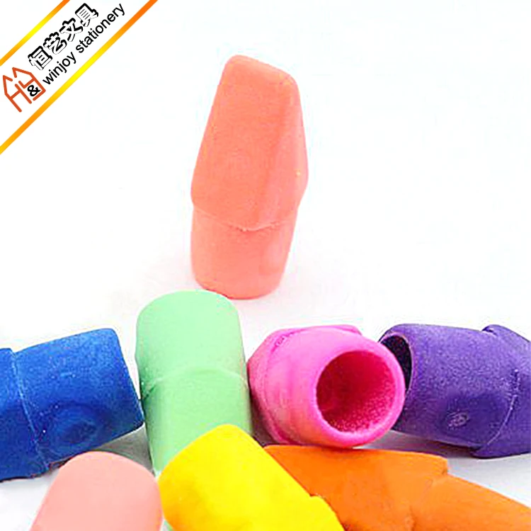 Cheap Pencil Eraser Bullet Shape Cap Eraser Top for School ,Office ...