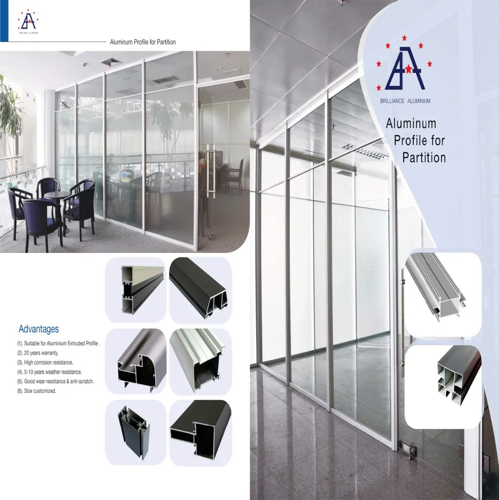 Aluminum Frame For Aluminum Living Room Partition Office Partition ...