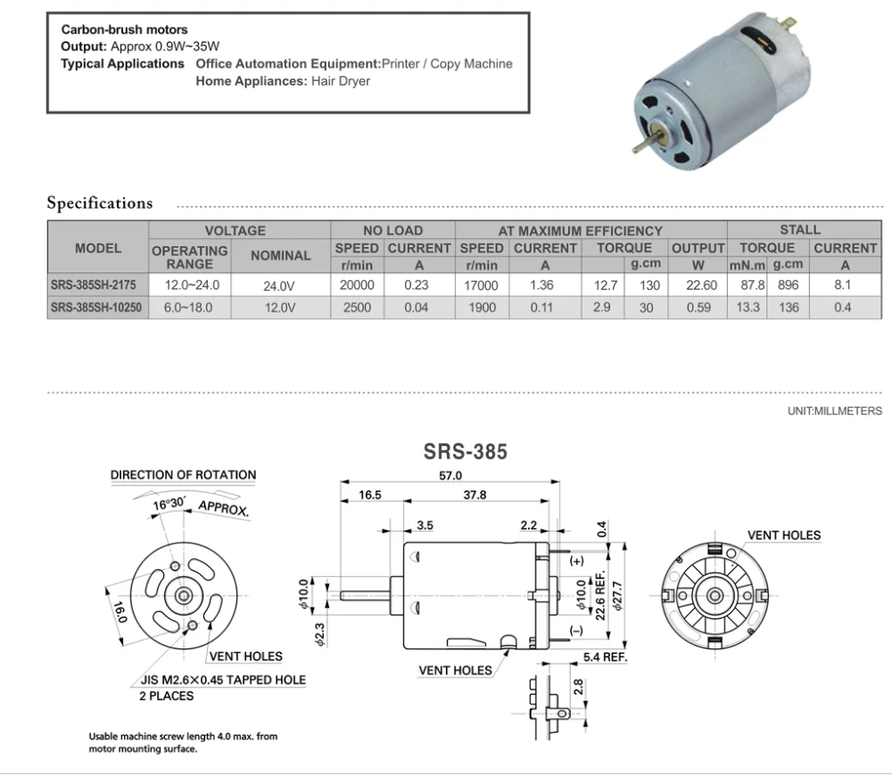 微型直流电机 RS-385PH-16140，用于远程控制| Alibaba.com