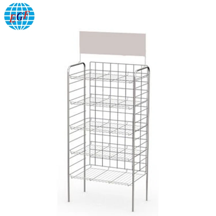 5 Tier Adjustable Bread Potato Chip Metal Wire Display Stand Rack - Buy ...