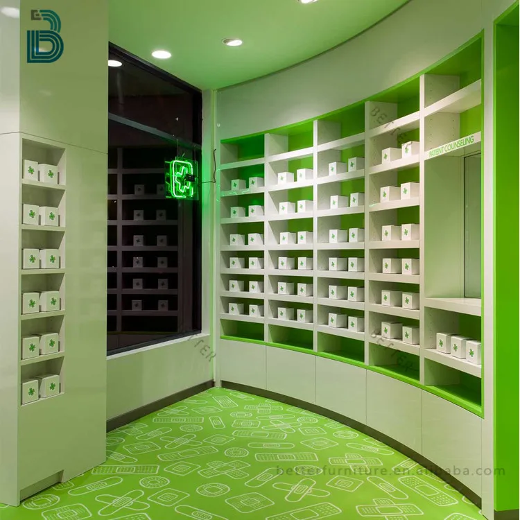 Retail Pharmacy Store Furniture Display Showcase Design Medicine Shop ...