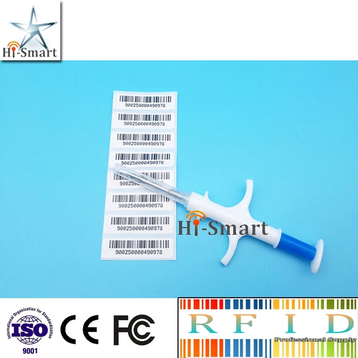125khz Smallest Rfid Microchips Transponder 1.25*7mm Rfid Injection ...