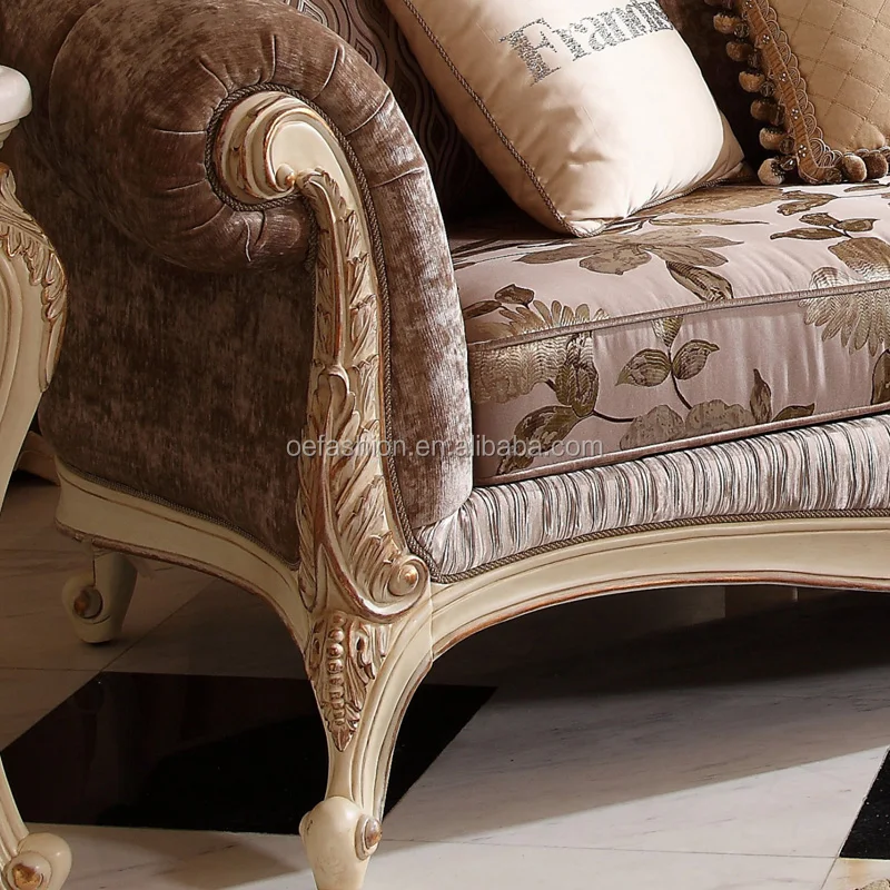 OE-FASHION New Classic Handmade Wood Carving Sofa Couch