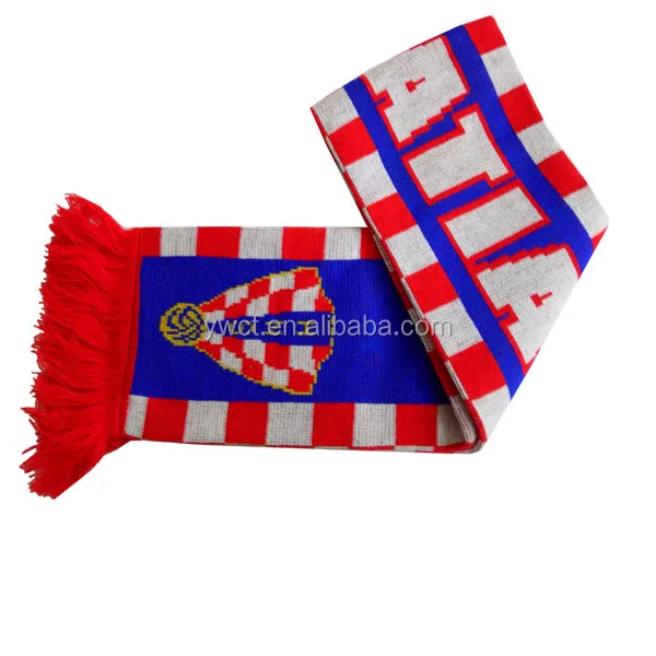 Yiwu Factory Made Croatia Knitting Football Fans Scarf - Buy Croatia ...