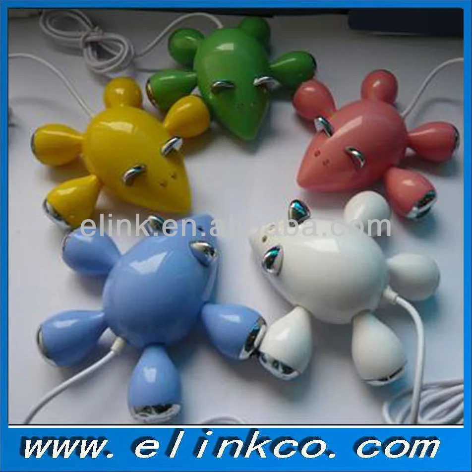Colored Mouse Shape Usb 2.0 4-port Hub Driver - Buy 4-port Hub,Usb Hub ...