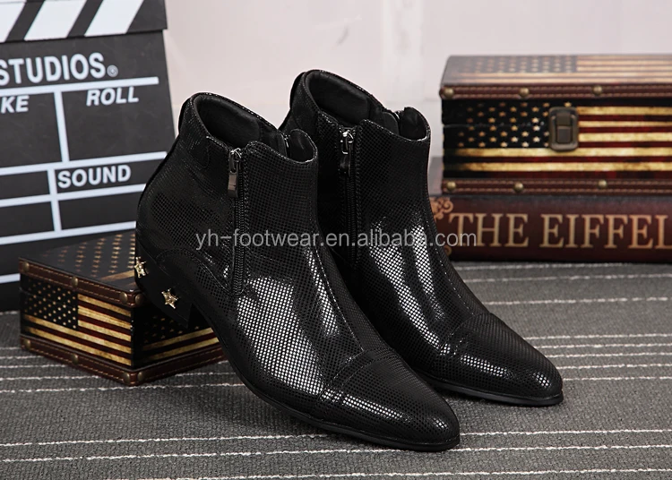 Trend British Pointed Boots Rhinestone Decoration Good Brand Leather ...