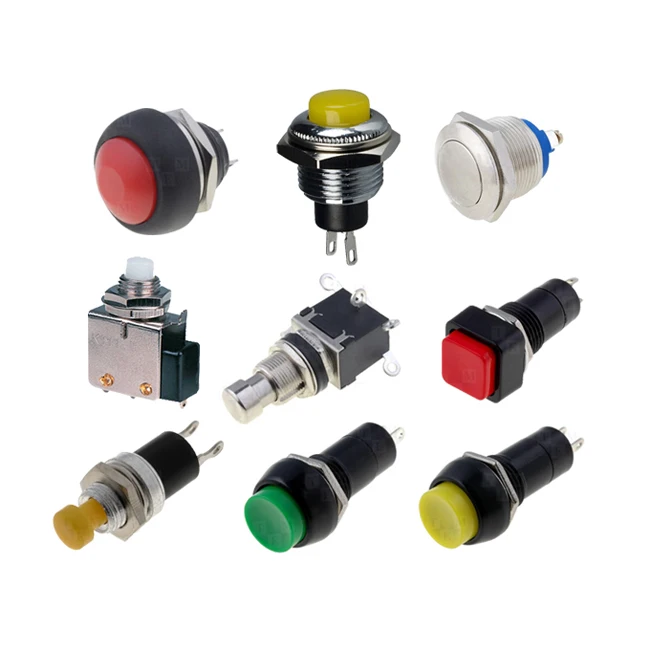 Kls Solder Lug Terminal 3a 125v 1a 250v Panel Mount Round Push Button ...