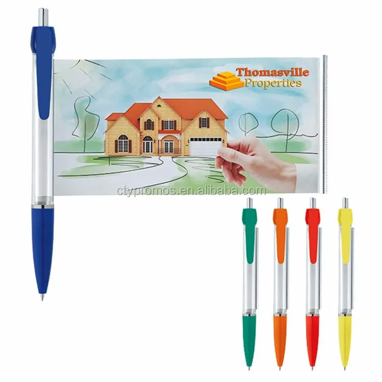 Promotional Pull Out Advertising Banner Pen With Custom Logo - Buy ...