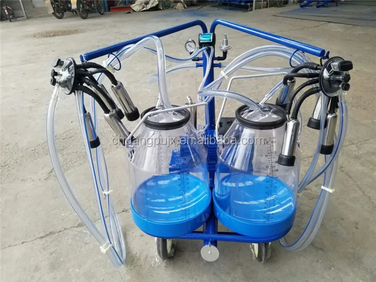 Twin Emmers Koe Mobiele Melkmachine,Kleine Melk Machine Met Droge Pomp ...