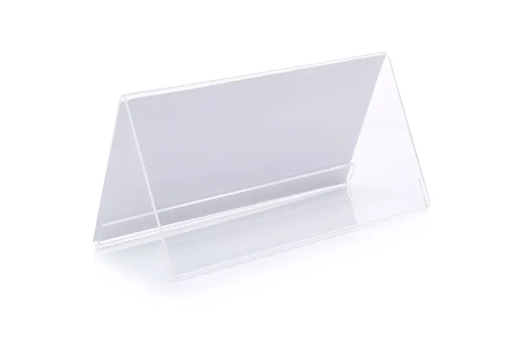 Customizable Acrylic Sign Holder Table Card V Shape Acrylic A4 Paper ...