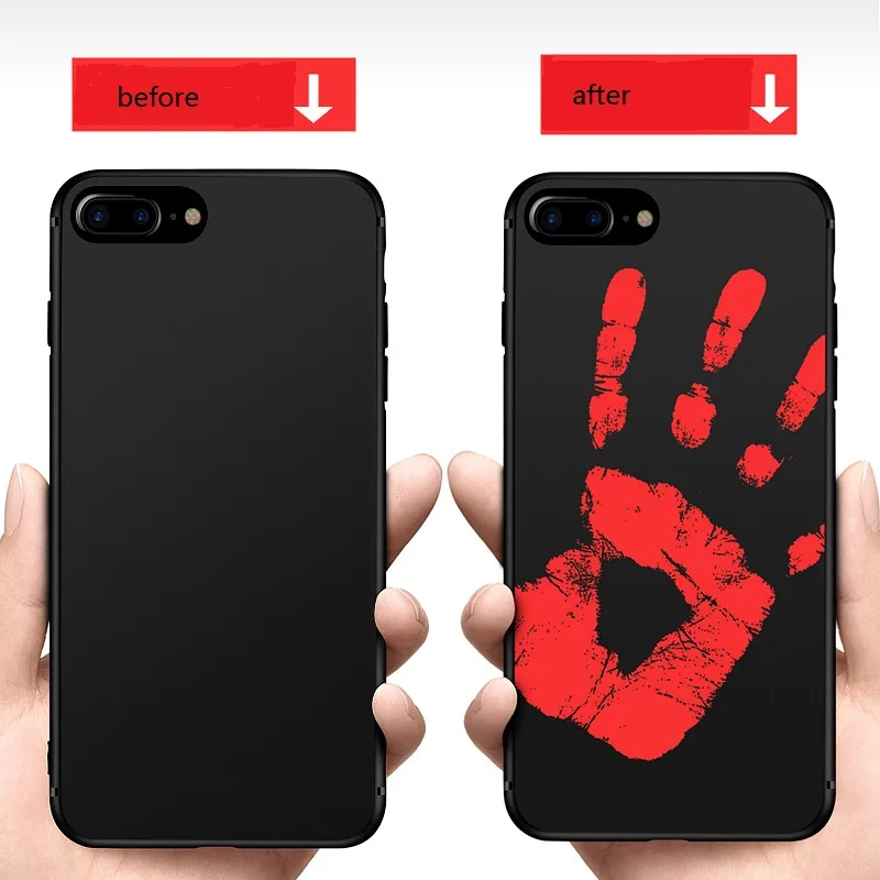 For Iphone 6 6s 7 7plus Sensitive Discoloration Matte Pu Color Changing ...